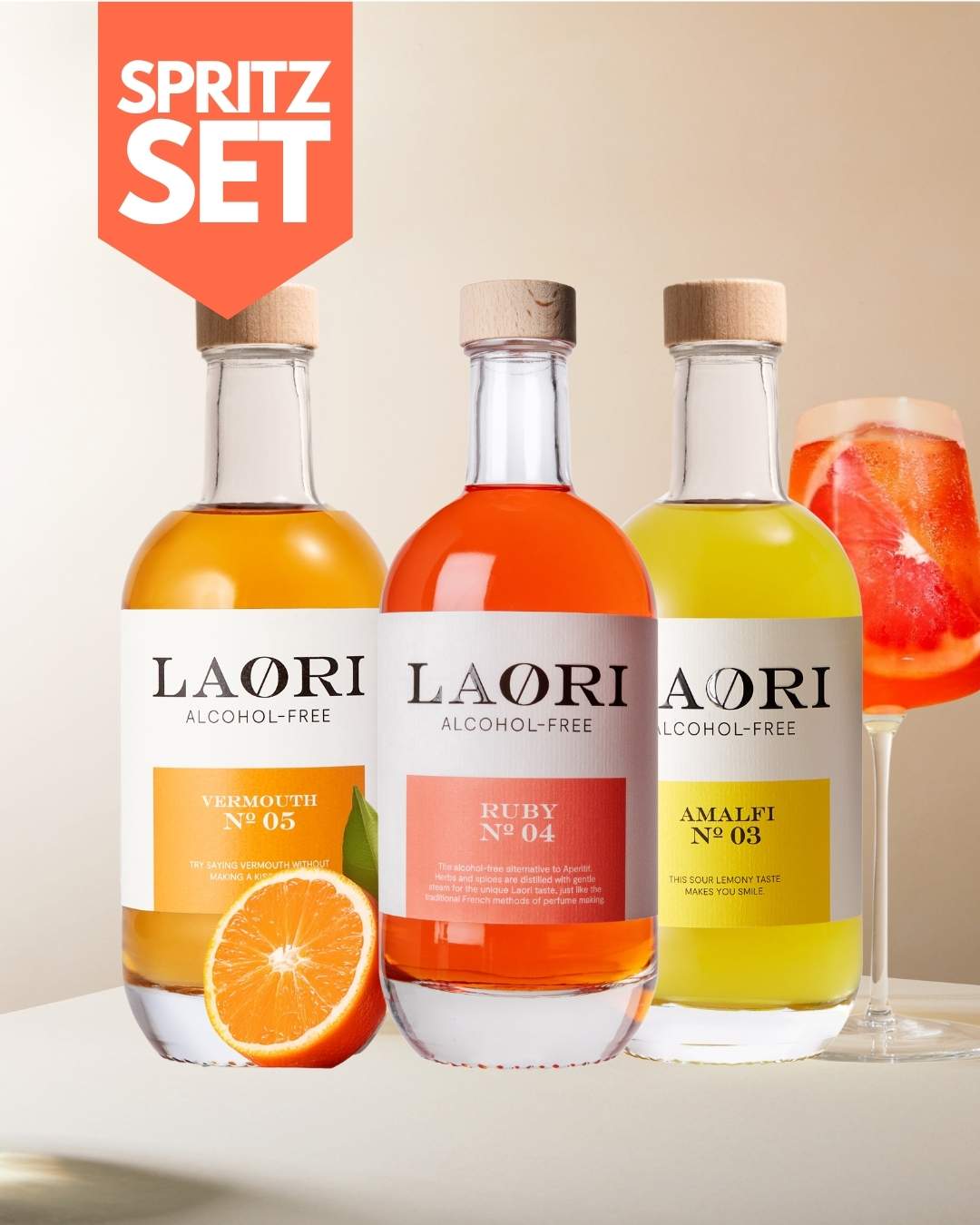 SPRITZ SET MIT AMALFI, RUBY, VERMOUTH