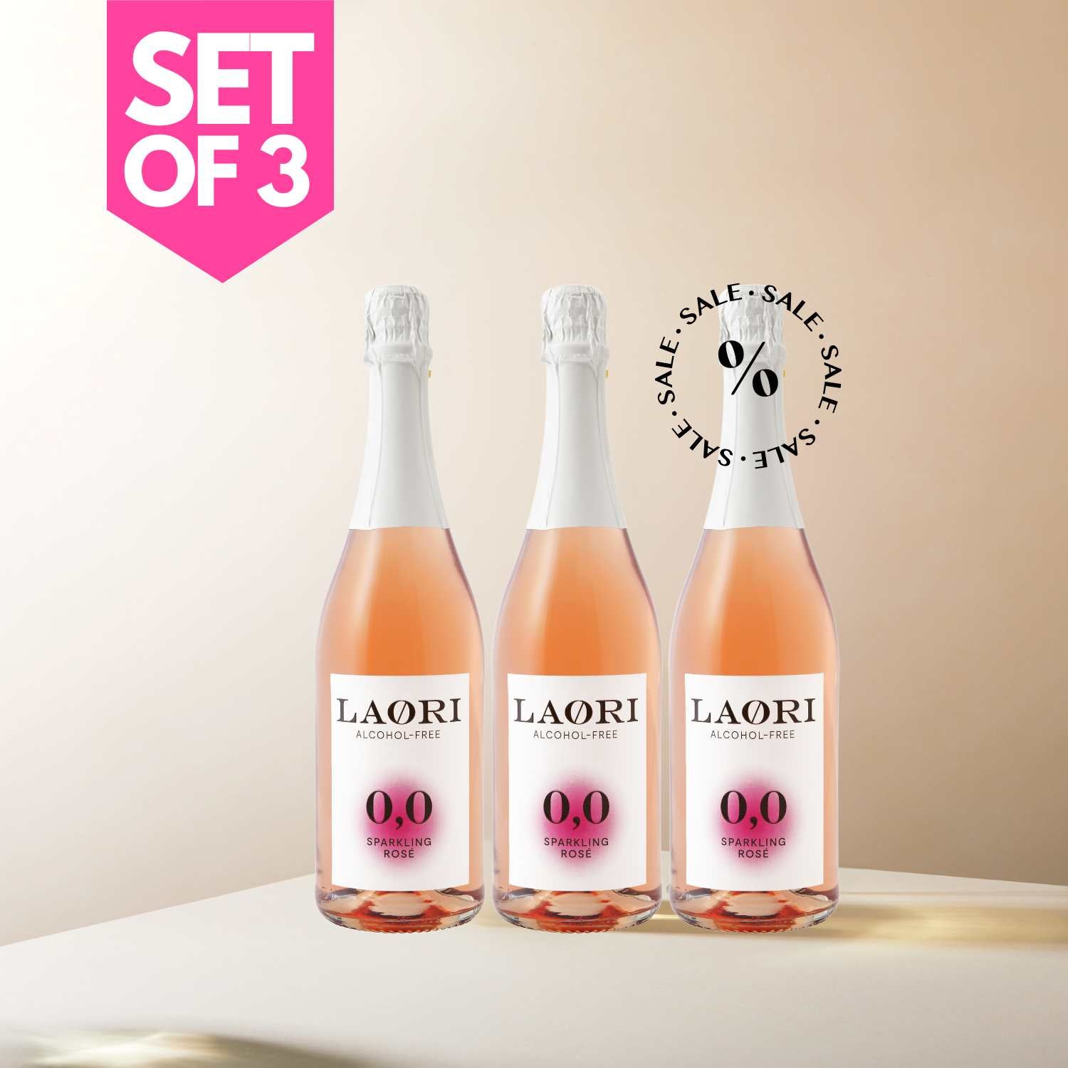 Set of 3: LAORI SPARKLING Rosé